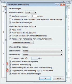 Outlook Email Address Auto-Resolution vs. Auto-Complete