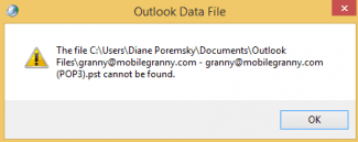 Move an Outlook Personal Folders .pst File