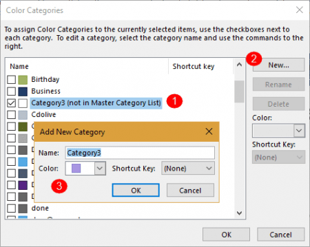 Outlook Categories and Color Categories | Slipstick Systems