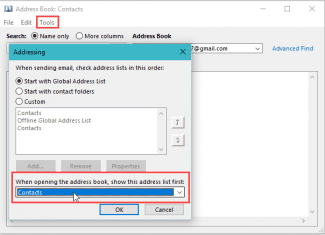 Contacts are missing when you click the To button