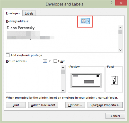 Printing Labels or Envelopes for Contacts | Slipstick Systems