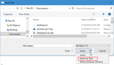 How to Insert a Text or HTML File into a Message | Slipstick Systems