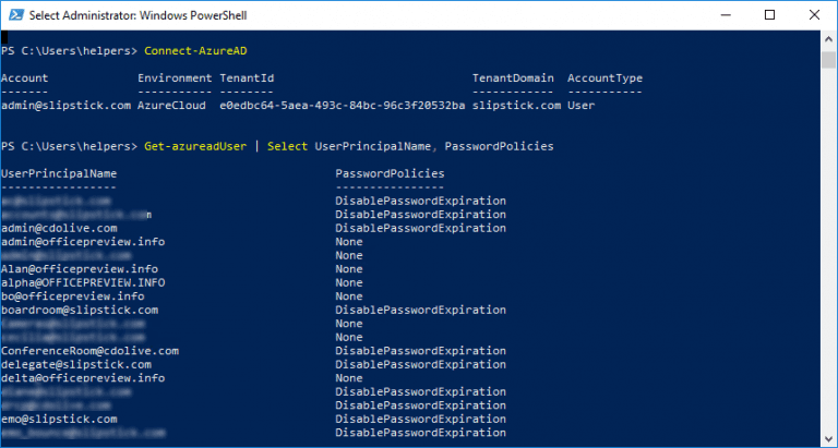 Office365: Set account passwords to never expire | Slipstick Systems