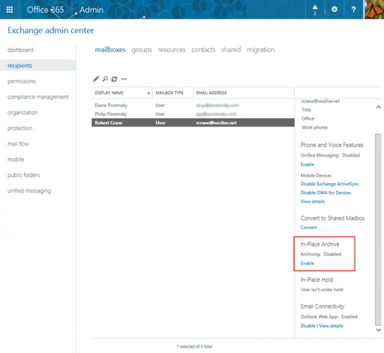 Enable Office 365 Exchange Online Archive | Slipstick Systems