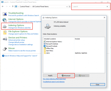 Rebuild Outlook's Instant Search Index | Slipstick Systems