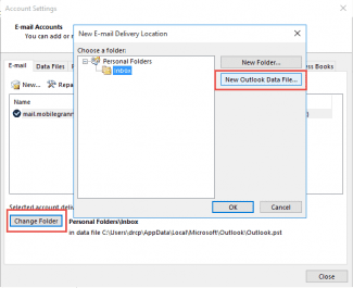 Unable to Send Email: Outlook data file cannot be accessed (0x8004010F)