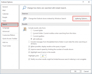 Rebuild Outlook's Instant Search Index | Slipstick Systems