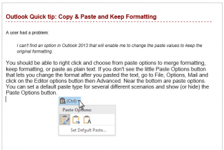 Copy & Paste and Keep Formatting | Slipstick Systems