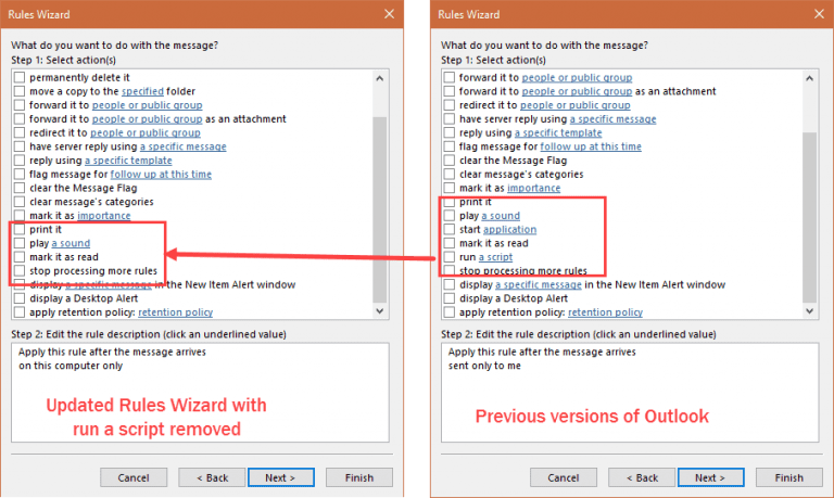 Run-a-Script Rules Missing in Outlook | Slipstick Systems