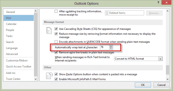 To Control Line Length in Internet messages